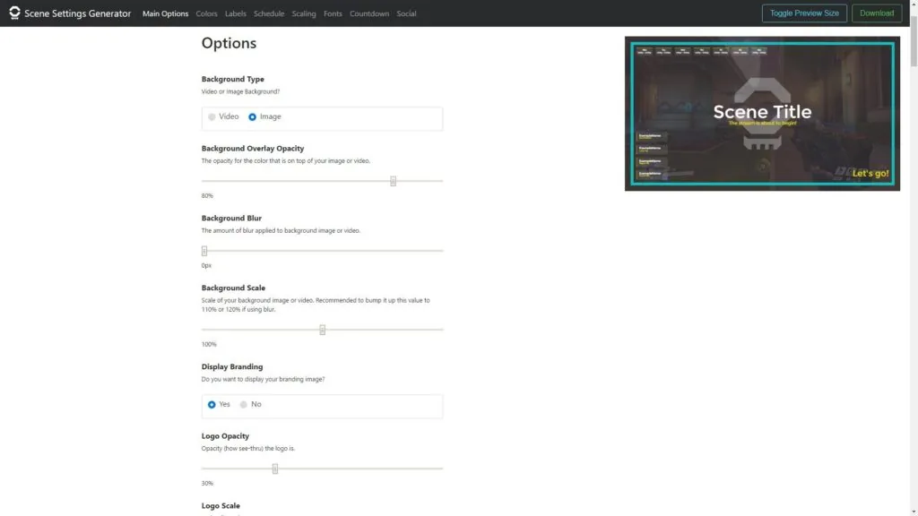 Free Scene Maker - Make Your Own Intro, Brb, and Outro Scenes - Nerd or Die