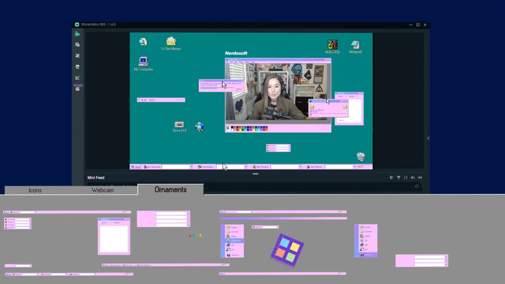 StreamOS - Windows 95 Overlay & Widgets Live Stream Design