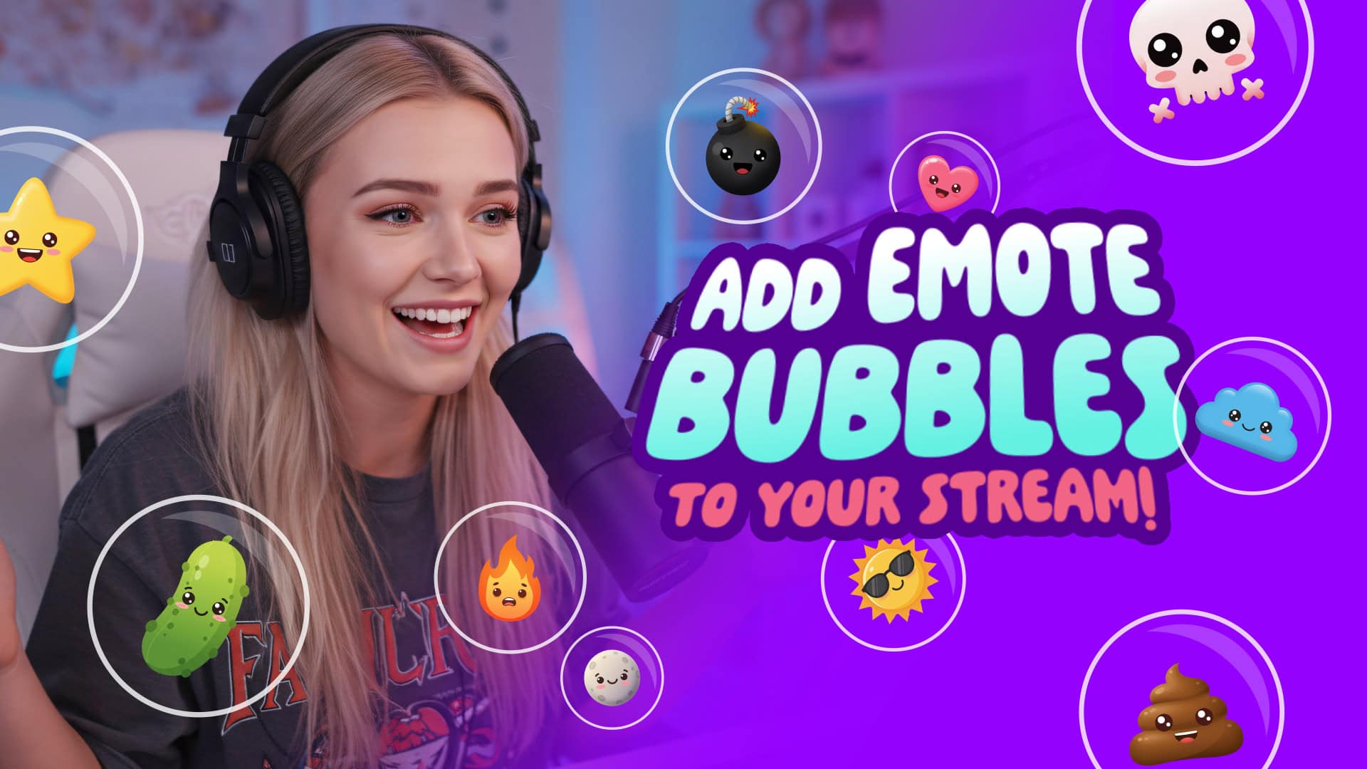 Bubble Trouble Twitch Chat Emote Widget - Nerd or Die