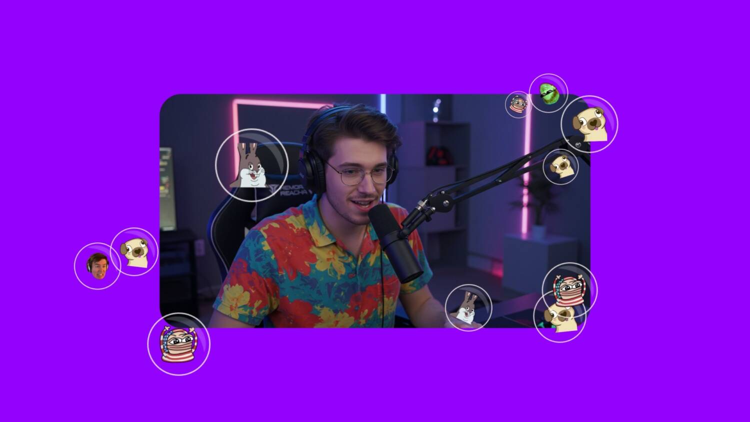 Bubble Trouble Twitch Chat Emote Widget - Nerd or Die