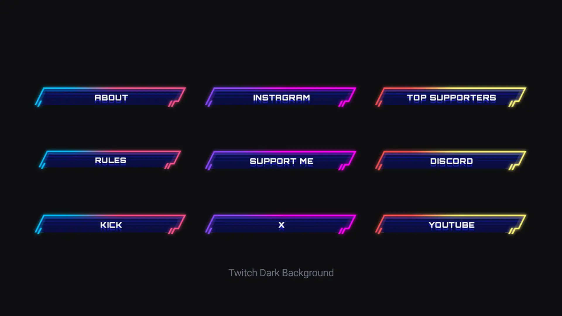 Synthwave - Profile Panels - Nerd or Die